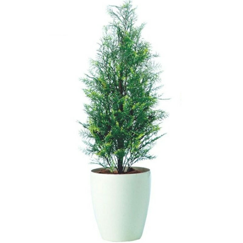 ◆サイズ◆約幅30×奥行30×高さ90cm器サイズ：直径22.6×高さ25cm（底直径14.5cm）人工観葉植物ヒバ90 ポット付き ◆素　材◆葉：ポリエチレン製器（ポット）ラスターポット RP-225材質：ポリプロピレン製パーク付き（ビニ...