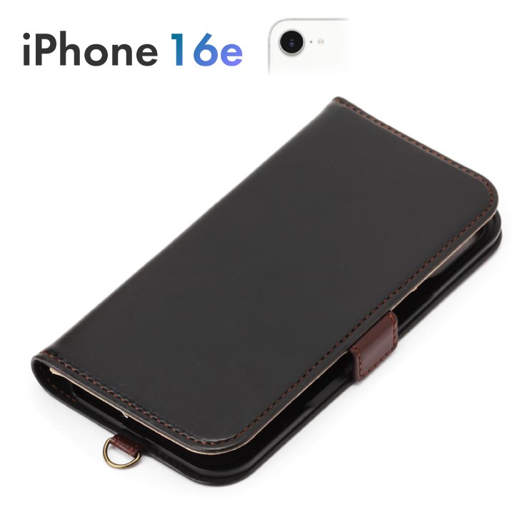 対応機種 iPhone16e デザイン・カラー・種類 ブラック 商品説明 「PG-25KFP02BK」は、風合いの良い上質なPUレザー素材を使用したiPhone 16e用 フリップカバーです。上品で手触りのいいPUレザーは、シンプルなiPh...