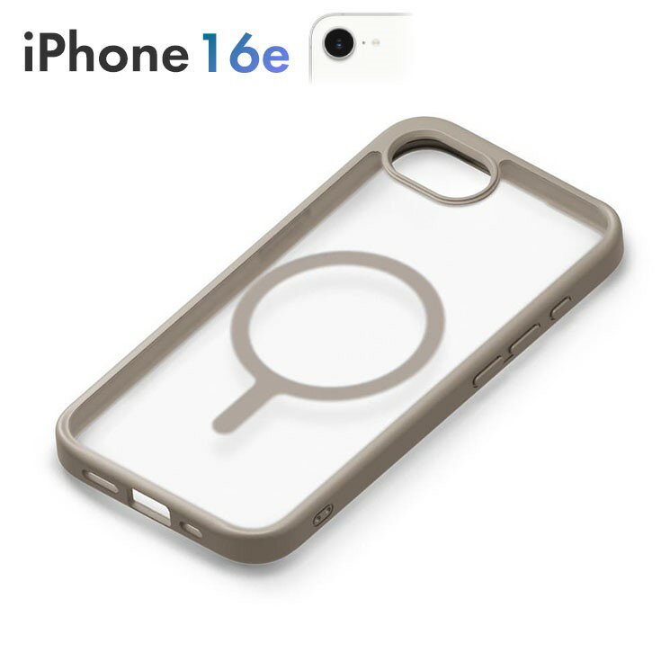 対応機種 iPhone16e デザイン・カラー・種類 マットベージュ 商品説明 「PG-25KMH04BE」は、各種MagSafeアクセサリーに対応したiPhone 16e用 ハイブリッドケースです。マグネットリング搭載でMagSafeアク...