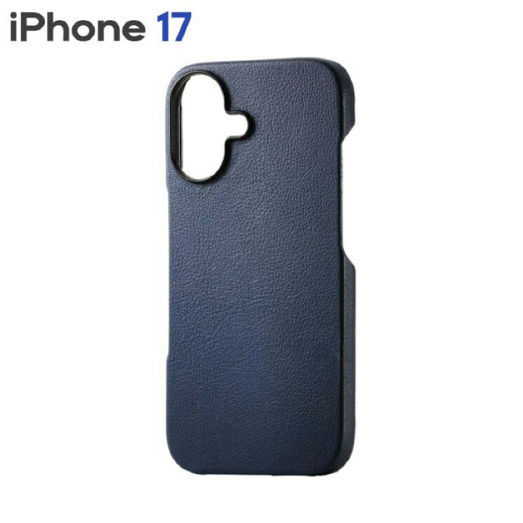 商品説明 ■対応機種：iPhone 17 ■セット内容：ケース本体×1 ■材質：ケース本体:合成皮革、ポリカーボネート ■カラー：ネイビー本体の薄さ、軽さを損ねない薄型・超軽量なオープン型ケースです。■本体の薄さ、軽さを損ねない薄型・超軽量...