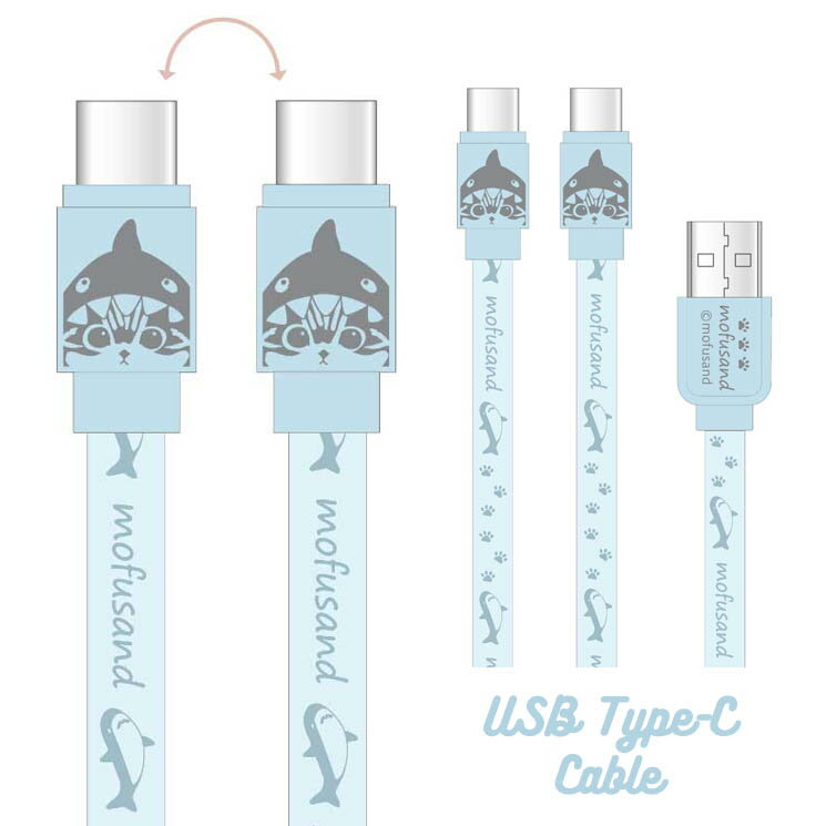 対応機種 USB Type-C 対応同期&充電ケーブル 種類 サメにゃん 特徴 データ転送・充電に使用できるUSB−USB Type-Cケーブルです。ケーブルの長さ120cm。絡まりにくいフラットなケーブル。裏表の区別なくリバーシブルで使用...