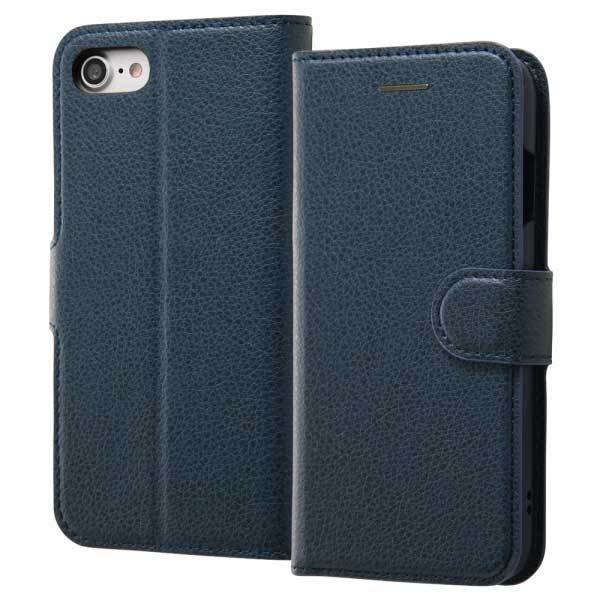 対応:iPhone SE(2020)/8 デザイン:ダークネイビー 説明:リーズナブルで初めての方でも使いやすい。動画視聴などに便利なスタンド機能付き。ICカードポケットと収納ポケット付き。マグネット式なのでケースの開閉が簡単に行える。ケー...