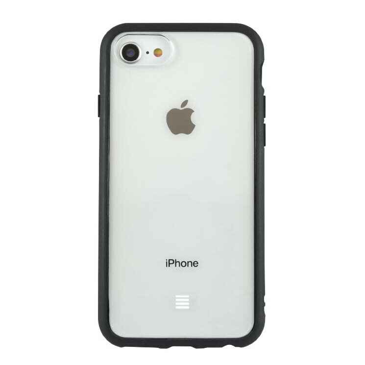 対応:iPhone SE 第3世代 第2世代 8 7 6s 6 デザイン:ブラック 説明:PC+TPU一体成型のハイブリッド構造による耐衝撃タイプ。キズを防ぎ、軽微な振動や衝撃から守ります。持ちやすさを追求した形状とTPU素材特有のゴムのよ...