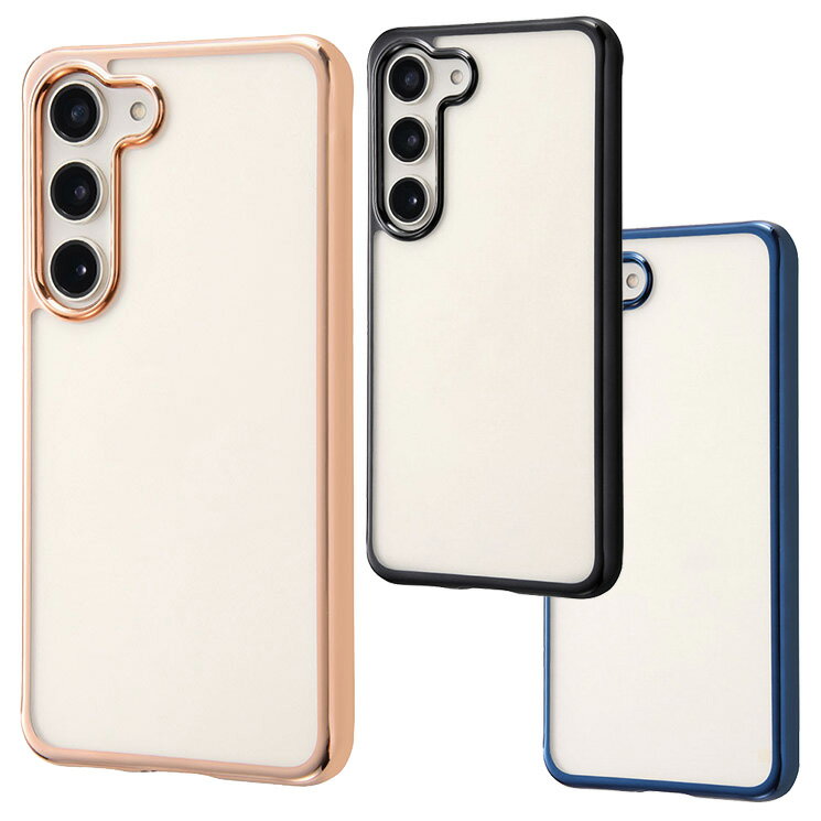 対応機種 Galaxy S23 デザイン ブラック/ブルー/ピンクゴールド 特徴 衝撃をやわらげるソフトなTPU素材。カメラレンズに傷が付きにくい。ボタンや端子周りまで保護。密着痕が出にくいマイクロドット加工。 Galaxy S23 ギャラ...