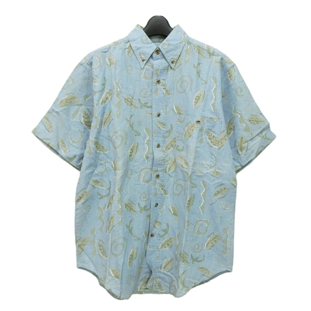 商品説明素材ラミー55・綿45 （％）サイズ表記 ： S実寸 ： 肩幅48 身幅55 着丈76 袖丈25 （cm）カラー青特徴薄い生地でさらりとした肌触りのいい素材です。コンディション衿に黄ばみ・胸元にシミ・裾に汚れ・背中・肩に色褪せがあります。