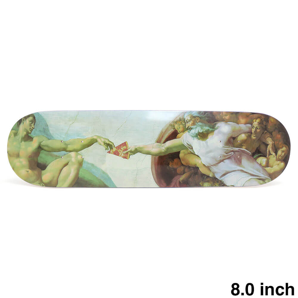 【PIZZA / DECK】 スケボー・スケートボードのデッキブランド、PIZZA（ピザ）。 長さ：79.7cm　/　幅：20.4cm ノーズ：17.9cm　/　テール：17.1cm ウィールベース：35.1cm コンケーブ：中　/　キック...