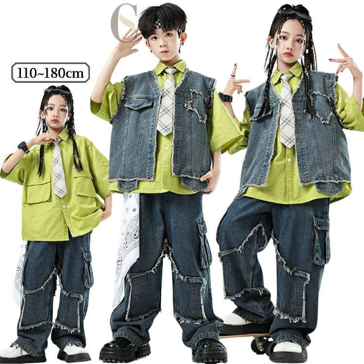 商品内容 キッズダンス衣装 セット/　単品商品仕様 素材：ポリエステル、その他 商品サイズ 　写真を参考してください。 梱包 現在、弊ショップの包装につきましては、エコ包装にて郵送しておりますので、プレゼント用のラッピング包装、熨斗の添付は...