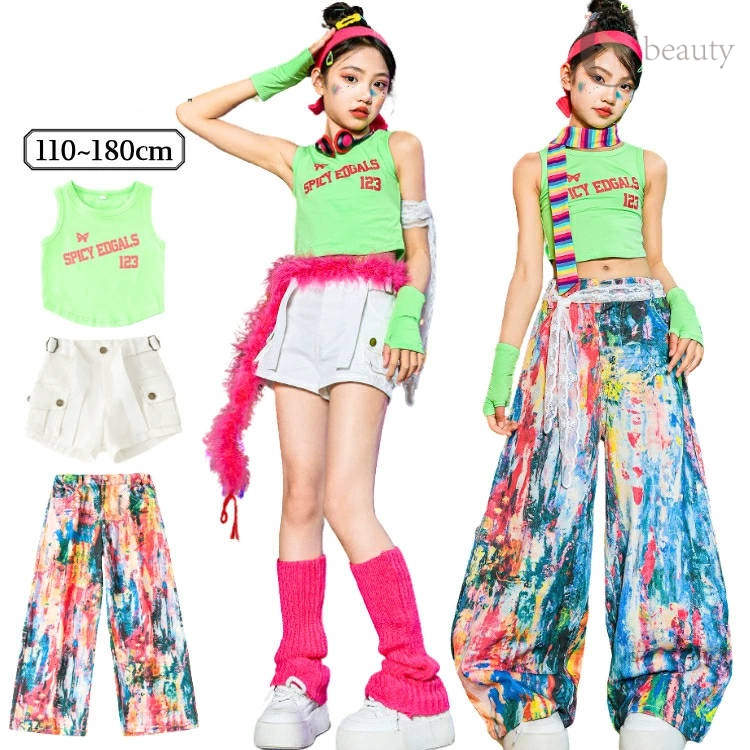 商品内容 キッズダンス衣装 セット/ 単品商品仕様 素材：ポリエステル、その他 商品サイズ 　写真を参考してください。 梱包 現在、弊ショップの包装につきましては、エコ包装にて郵送しておりますので、プレゼント用のラッピング包装、熨斗の添付は...