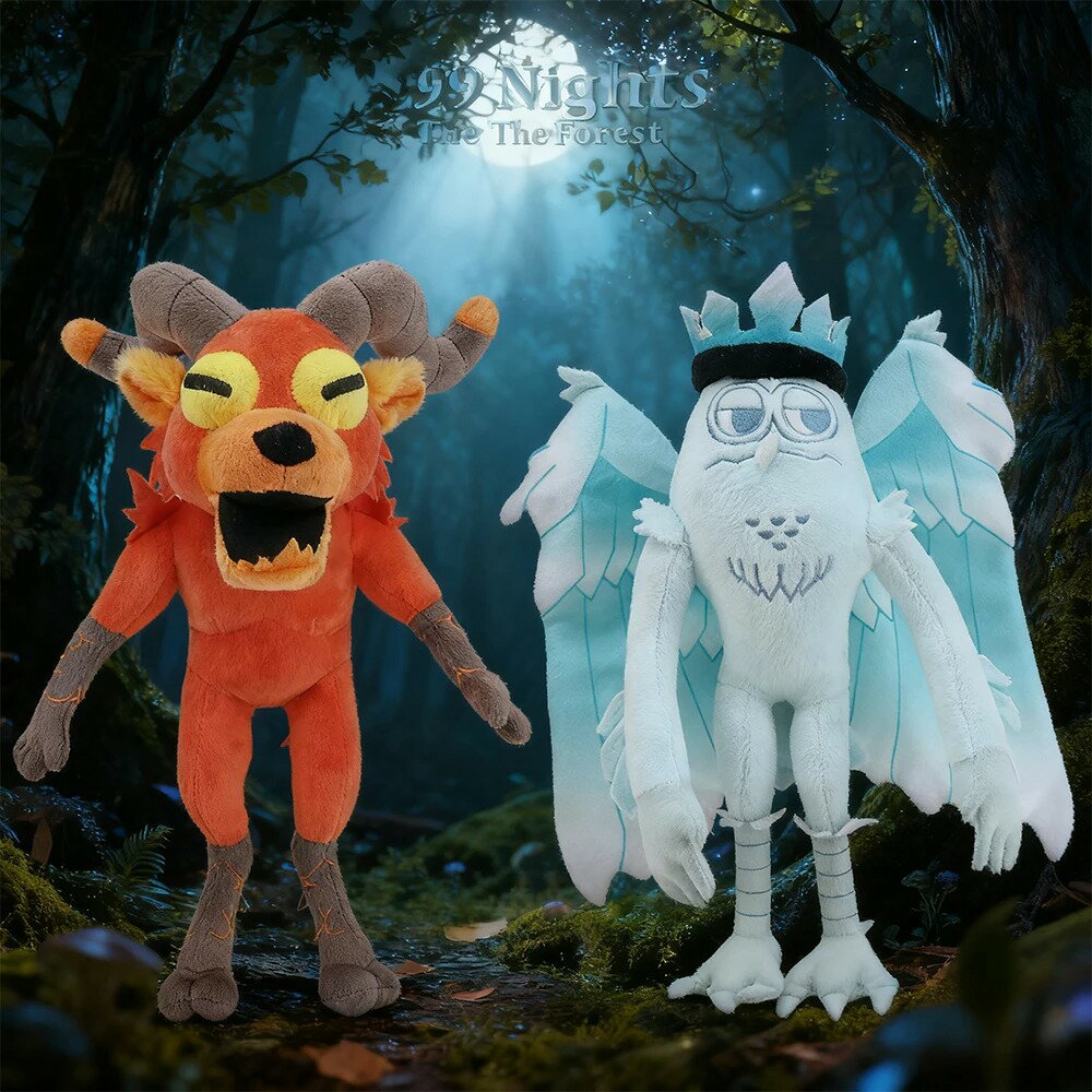 ● 商品情報 99 Nights in the Forest　ぬいぐるみ Youtubeで大人気のキャラクター99 Nights in the Forestのぬいぐるみです。 サイズ 本体： 1.約20×14×33cm 2.約25×7×30...