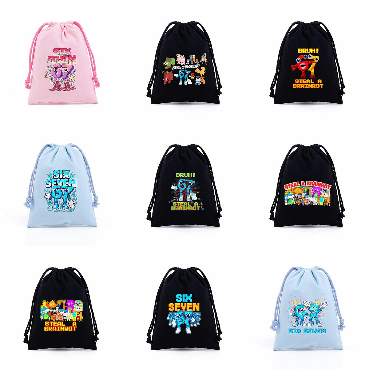 品番：ss-itbrkb2 ● 商品情報 イタリアン ブレインロット Italian brainrot 巾着袋 Youtubeで大人気のキャラクターイタリアン ブレインロットの巾着袋です。 スプランキーの巾着袋は、通学や通園にぴったりのアイ...