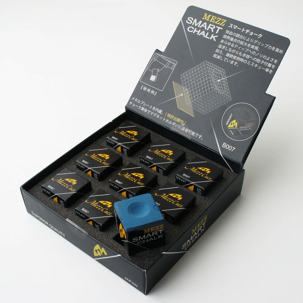 2016年12月発売。MEZZ独自開発・独自調合により、手玉をとらえるグリップ力を高めて、手玉コントロールに必須の撞点（どうてん）の限界点を拡げてくれます。また、積層タップ、単層タップ、1枚革タップ、ファイバー系、そして樹脂タップなど、あら...