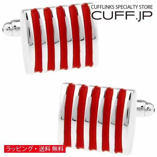 シルバーベースにレッドのストライプが入ったカフス。 シルバーの光沢が美しく、カジュアルながらも上品な雰囲気。 ビジネスからカジュアルな普段使いまで幅広くご使用いただけます。 自分用、大切な人へのギフト・男性用プレゼントに最適。 専用のケース...