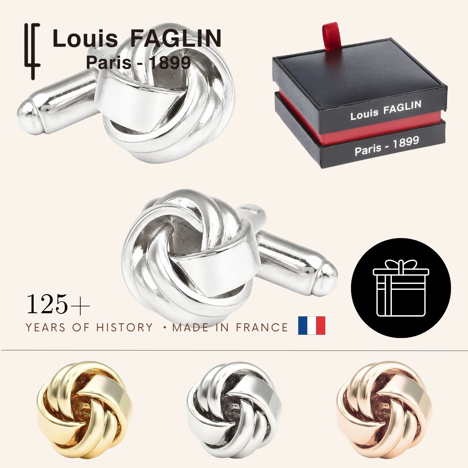 About Louis FAGLIN ルイ・ファグランは1899年創業のフランスのメンズアクセサリーブランド。 パリの著名メゾンに向けてカフリンクスを製作してきました。 1924年には現在のカフリンクスの原型となるスウィベル式Tバーを考案。...