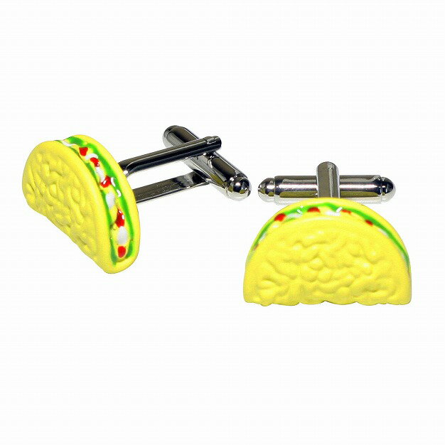 美味しいそうなタコスをデザインした ユニークなカフスボタン 袖口を華やかに演出しますよ ベースカラーーシルバー 素材ーbrass(真鍮） サイズー14x21mm ・選べるお支払い方法　　・各種クレジットカード　・代金引換　・銀行振込　・後払...