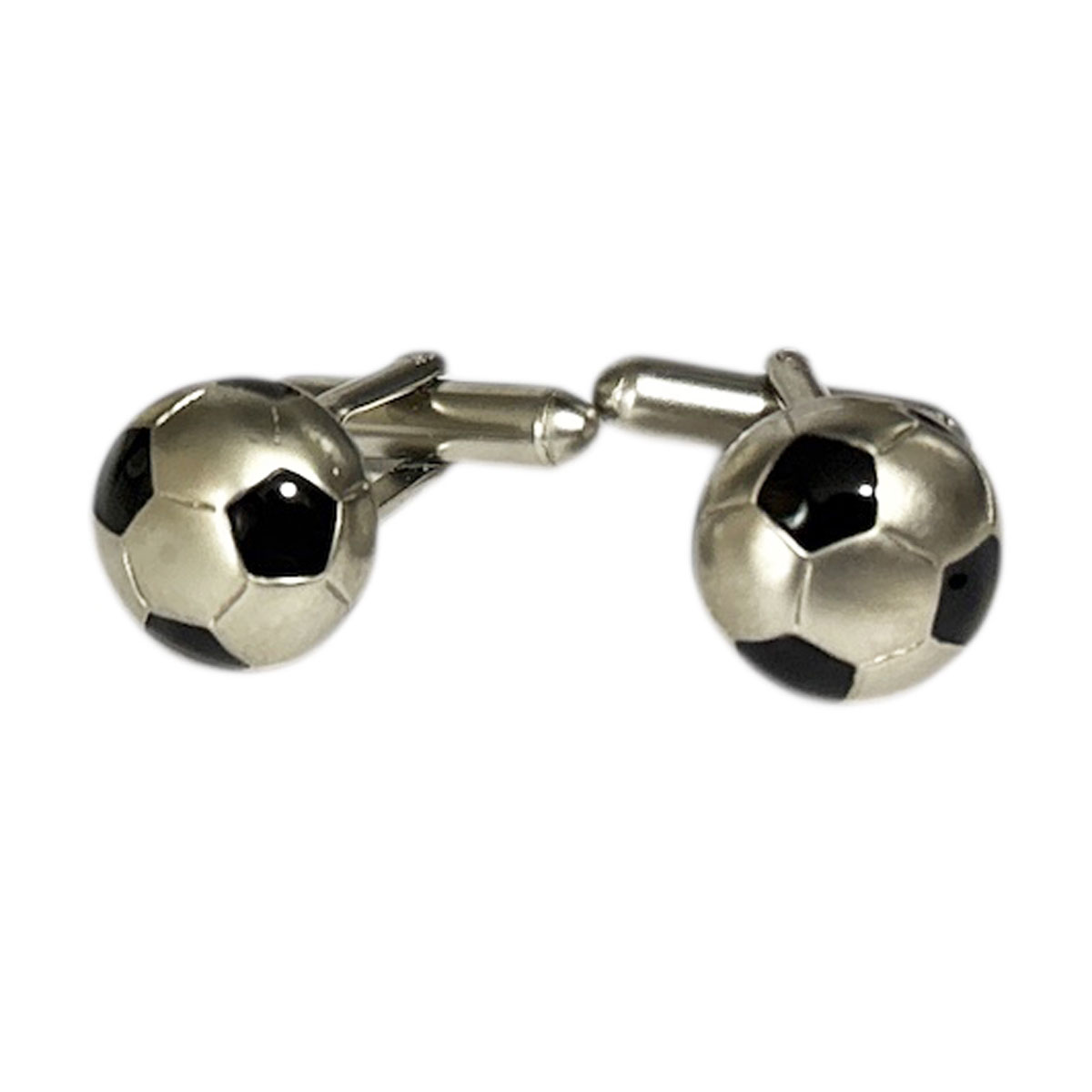サッカーボールをデザインした ユニークなカフスボタン。 半立体なボールがキュートですよ♪ ベースカラーーシルバー 素材ー合金 サイズー直径約13mm ・選べるお支払い方法　　・各種クレジットカード　・代金引換　・銀行振込　・後払い（コンビニ...