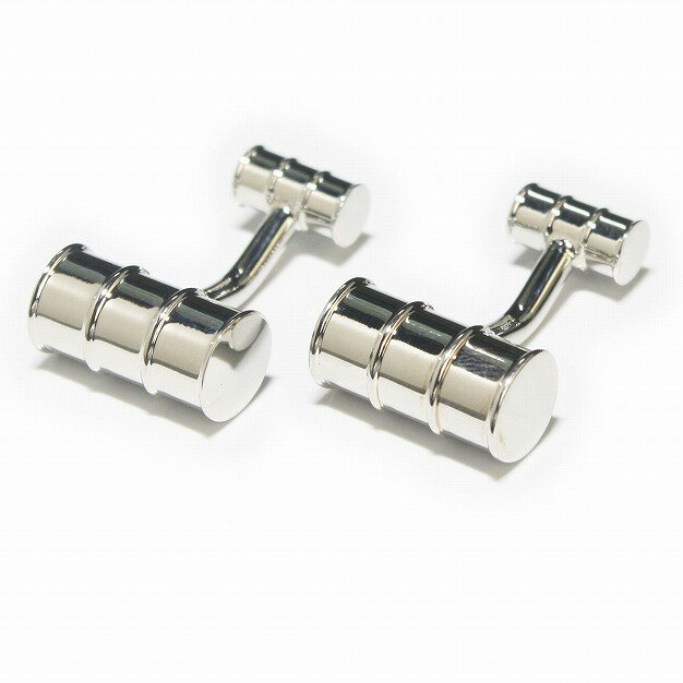 シルバーのオイルバレルをデザインした ユニークなカフスボタン。 袖口に注目が集まりますよ♪ ベースカラーーシルバー 素材ー真鍮(brass) サイズー10x18mm ・選べるお支払い方法　　・各種クレジットカード　・代金引換　・銀行振込　・...