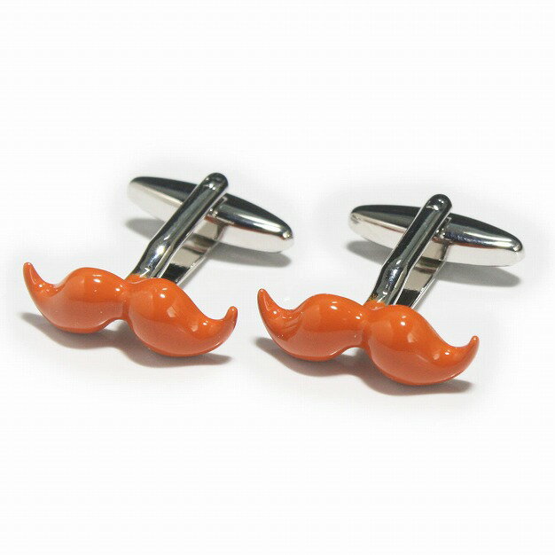 ブラウンカラーのヒゲをデザインした ユニークなカフスボタン。 袖口のアクセントにおすすめですよ♪ ベースカラーーシルバー 素材ー真鍮(brass) サイズー7x23mm ・選べるお支払い方法　　・各種クレジットカード　・代金引換　・銀行振込...