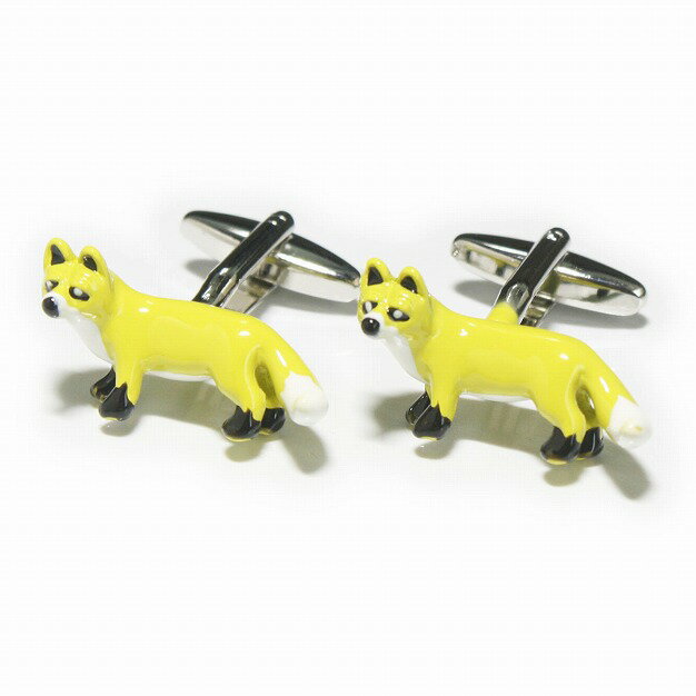 狐をモチーフにしたカフスボタン 立体感もあり、袖口のアクセントにピッタリです。 自分用としてはもちろん、ギフトとしてもお勧めですよ♪ ベースカラーーシルバー 素材ー真鍮(brass) サイズー17x26mm ・選べるお支払い方法　　・各種ク...