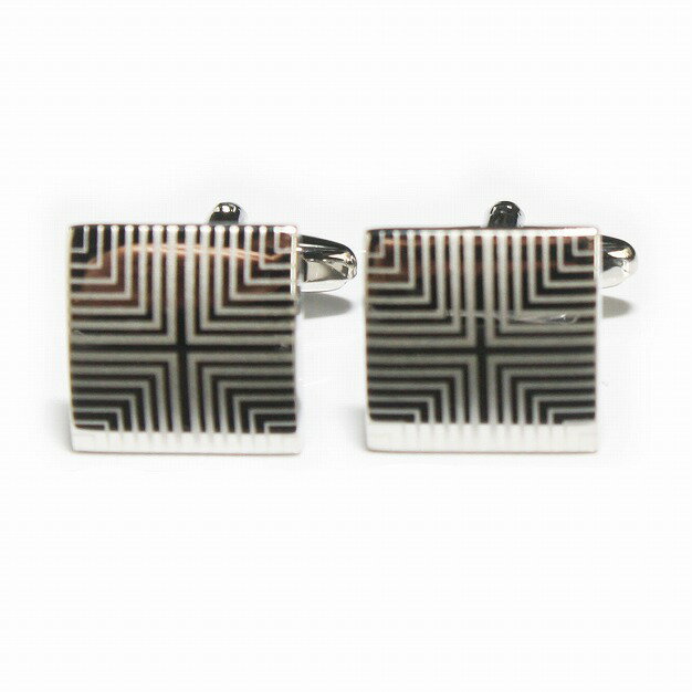 スクエアータイプのカフスボタンに 艶消しのラインでデザインを 施したカフスボタン ベースカラー-シルバー 素材-真鍮（brass) サイズ-18x18mm ・選べるお支払い方法　　・各種クレジットカード　・代金引換　・銀行振込　・後払い（コ...