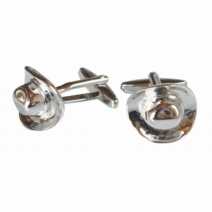 カウボーイハットをデザインした シルバーカラーのカフスボタン。 ユニークなデザインなので注目が集まりますよ ベースカラー-シルバー 素材-真鍮（brass) サイズ-16x19mm ・選べるお支払い方法　　・各種クレジットカード　・代金引換...