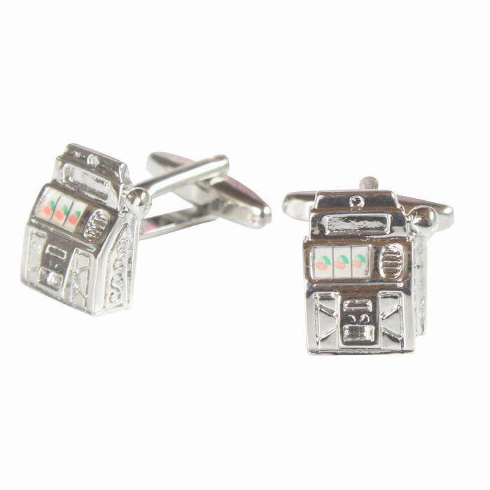 スロットマシーンをデザインした ユニークなカフスボタン。 柄がそろっていて縁起が良いですよ ベースカラー-シルバー 素材-真鍮(Brass) サイズ-17x12mm ・選べるお支払い方法　　・各種クレジットカード　・代金引換　・銀行振込　・...