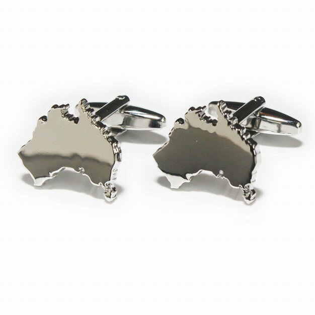 オーストラリアをデザインしたカフスボタン オーストラリアは形もわかりやすいので おすすめですよ♪ ベースカラー-シルバー 素材-真鍮（brass) サイズ-18x21mm ・選べるお支払い方法　　・各種クレジットカード　・代金引換　・銀行振...