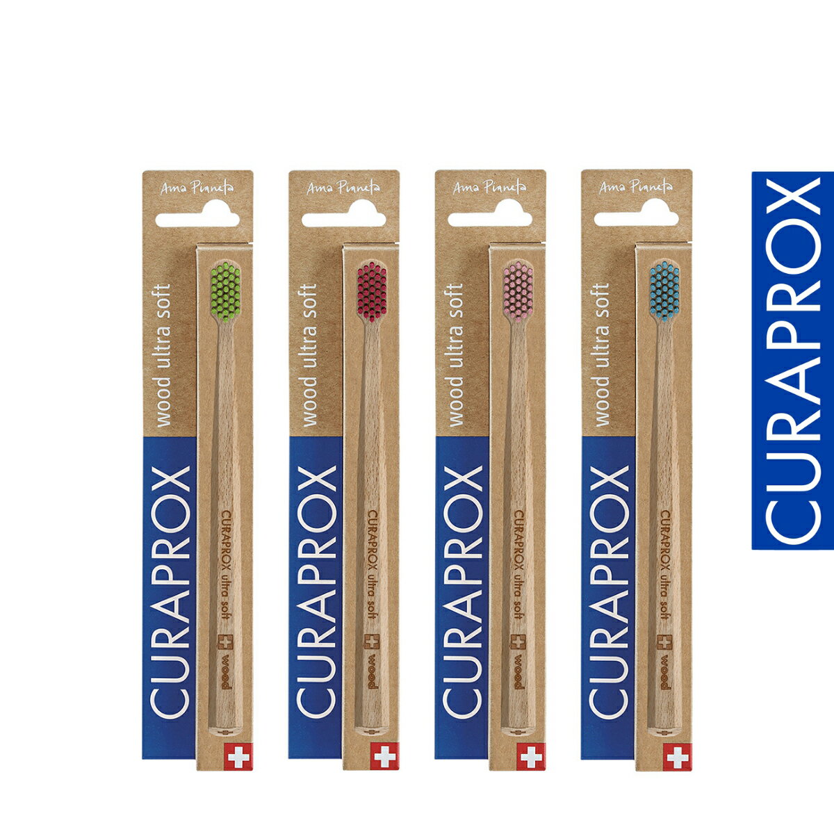 【公式】クラプロックス CSウッド ウルトラソフト 歯ブラシ CURAPROX 木製ハンドル スイス製 大人用 オーラルケア ギフト サステナブルなスイス産ブナ材を使用 直径0.1mmのCUREN®(クーレン)繊維を4,440本使...