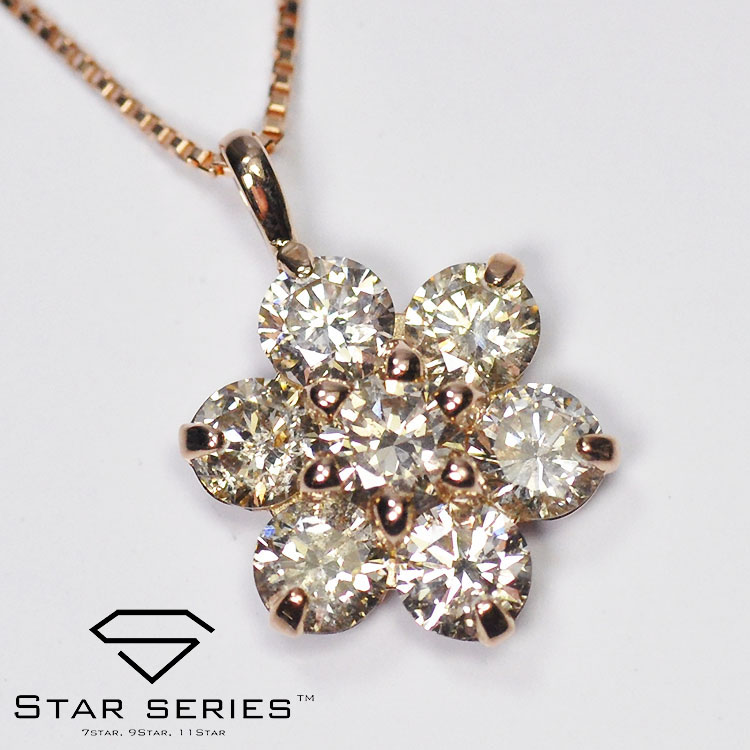 ■素材：K18PG（ピンクゴールド）・ダイヤモンド0.9ct ■トップサイズ：約9.5mm×15mm ■チェーンの長さ：約450mm（K18PG・スライド式ベネチアンチェーン） （0mm～450mmの間、お好みの長さで留めることが可能です）...