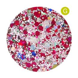 プレミアムに輝く多色グリッタージェル! 一度塗りでキマるほどの潤沢ラメで、ワンカラーやグラデーション、アートのワンポイントにも◎ ハンドはもちろんフットでも目を引く華やかさを演出できます♪ コレクションしてしまいたくなるほどの宝石のようなカ...