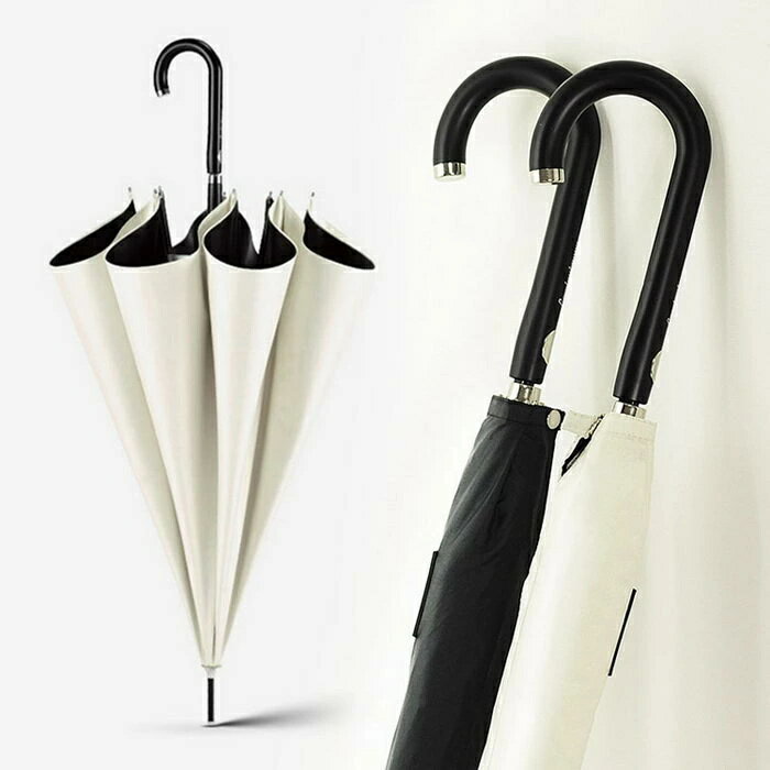 【商品コード】：y283629【商品名】：長傘 日傘 雨傘【生地】：ポリエステル【カラー】：ブラック、オフホワイト、ブルー【中棒】：ステンレス*骨の本数：8本 *収納時全長： 85cm*開く時直径：103cm*重さ：約300g【商品説明】長...