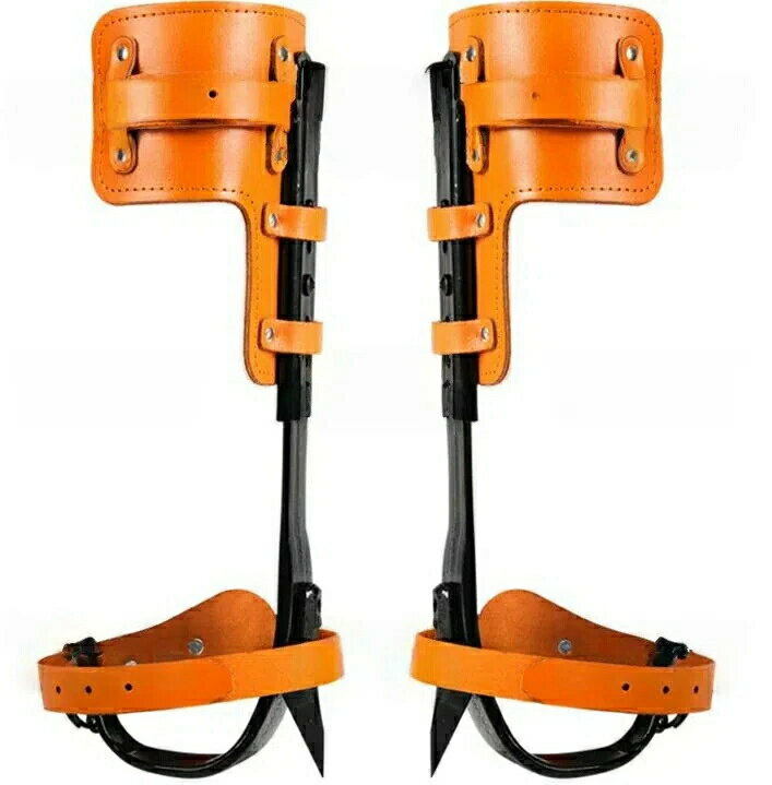 商品仕様 商品名：木登りスパイク材質：45＃鋼プロセス：鍛造ストラップ：牛革厚さ：約5.5mm / 0.22in重量：1個あたり約1270グラム使用法：木登りの際に便利で素早く使用できます注意事項 ラッピングは対応しておりません。予告なく仕...