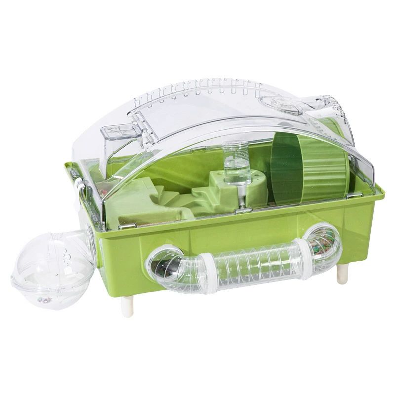 検索キーワード：ハムスター ケージ 7点セット 2階建て飼育ケージ 大きめ 小動物 ケージ ハウス 小動物用ケージ 透明 よく見える 食器 給水ボトル まわし車 食器 回し車 自動給水器 バスルーム 通気性抜群 脱出にくい 組立簡単 持ち運...