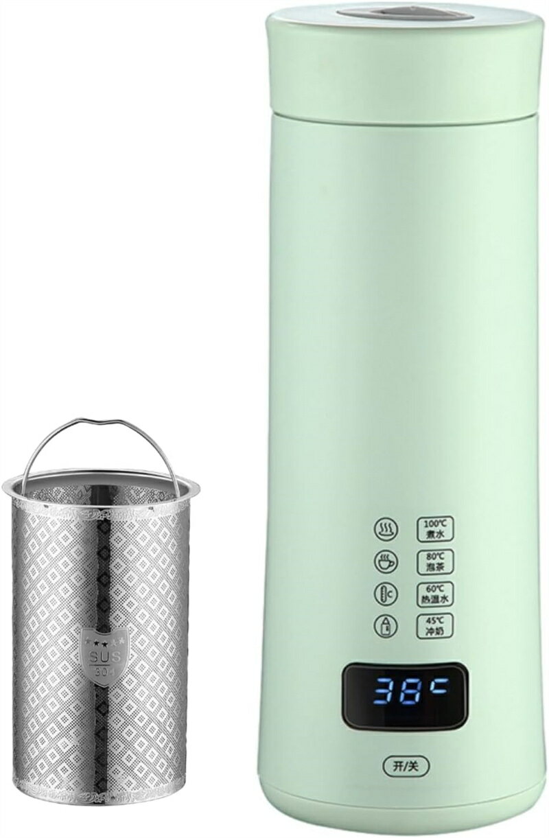 【特徴】300Wハイパワーで6分で急速沸騰、8時間保温、450mlの大容量で飲料水のニーズを満たします。【ポータブルデザイン】サイズが小さく、USBで給電され、持ち運びや保管が簡単で、旅行時にも持ち運ぶことができます。サイズ：21.5*7....