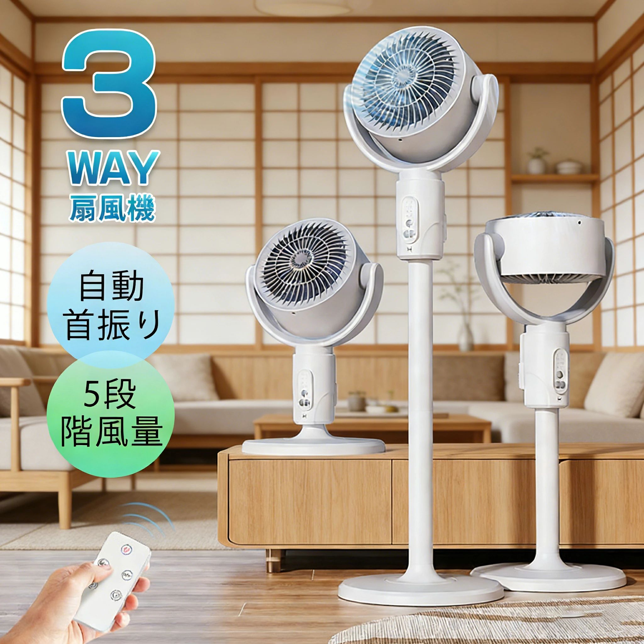 商品特徴：【省エネの新定番】2026年最新モデル登場！この画期的なサーキュレーターは、夏の熱中症対策と省エネ効果を同時に実現する、快適な暮らしの新必需品です。エアコンと一緒に使うことで、冷たい空気をお部屋全体に素早く行き渡らせ、ムラなく均一...