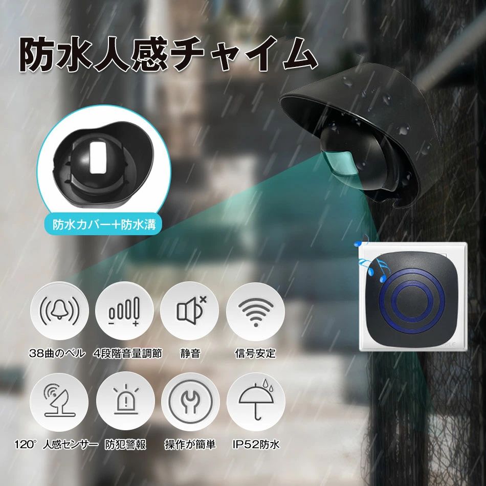 商品特徴 主な用途 ●玄関と部屋間の呼出し ●ご家庭での介護 ●受付の呼出し、店内の呼出し ご注意:本品は報知、連絡用商品であり犯罪や生命にかかわる緊急呼び出し等の用途にはお使いいただけません。予めご承知ください 商品の特徴 ◆ワイヤレスだ...