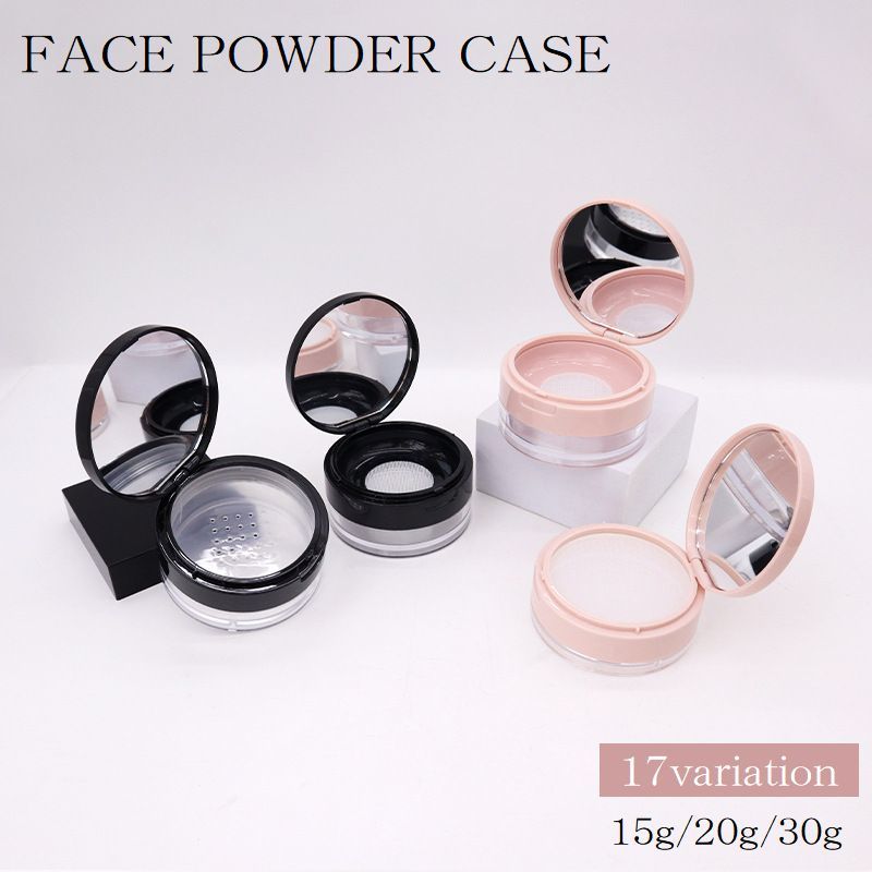 化粧直しに便利なパフ＆ミラー付きのフェイスパウダー用ケース☆パウダーの詰め替えや小分けに♪※ファンデーションは付属しておりません。※容量5g　8g　10gも別ページで販売中です。　「zak-55978」で検索してください。 【サイズについて...