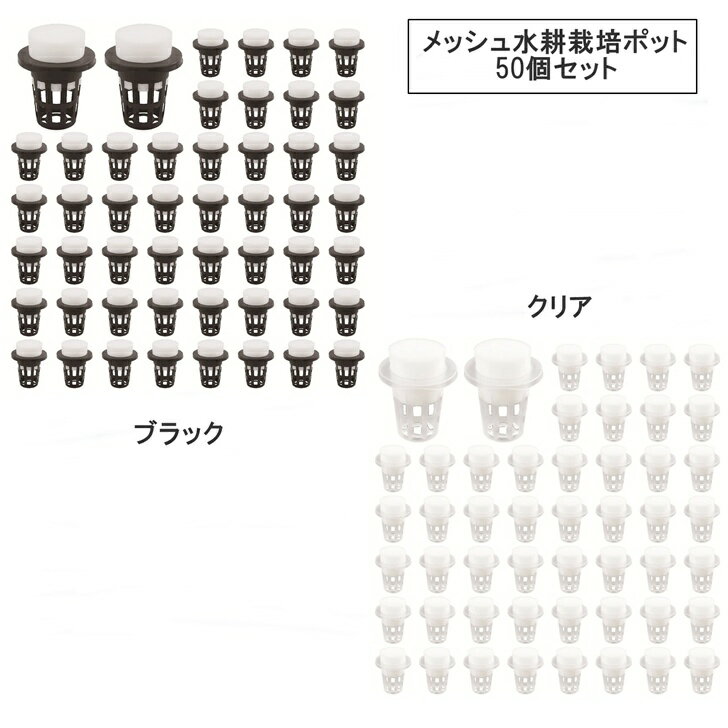 【送料無料】 水耕栽培ポット メッシュかご スポンジ付き 50個セット 定植育苗 有機栽培対応 水耕栽培 メッシュポット プラスチック 育苗ポット スポンジ付き 有機栽培 園芸 家庭菜園 ハイドロポニクス 植物育成 【送料無料】 水耕栽培ポ...