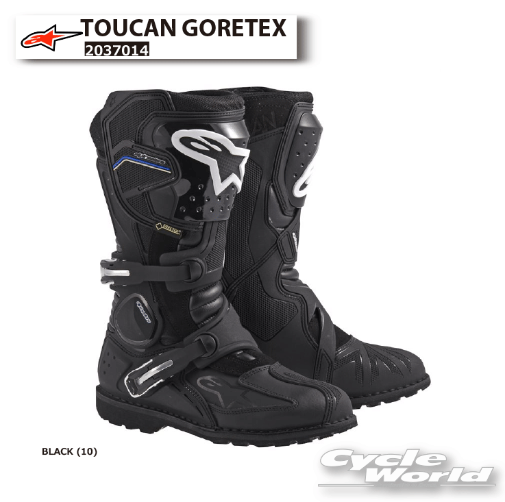 ◆2037014　TOUCAN GORETEX◆カラー：BLACK (10)100% 防水のゴアテックス膜を備えたフルレザーとスエードを組み込んだ完全 CE 認定ブーツです。ソール構造は一体化されたスチールシャンクを特徴とし、快適性と耐久性...