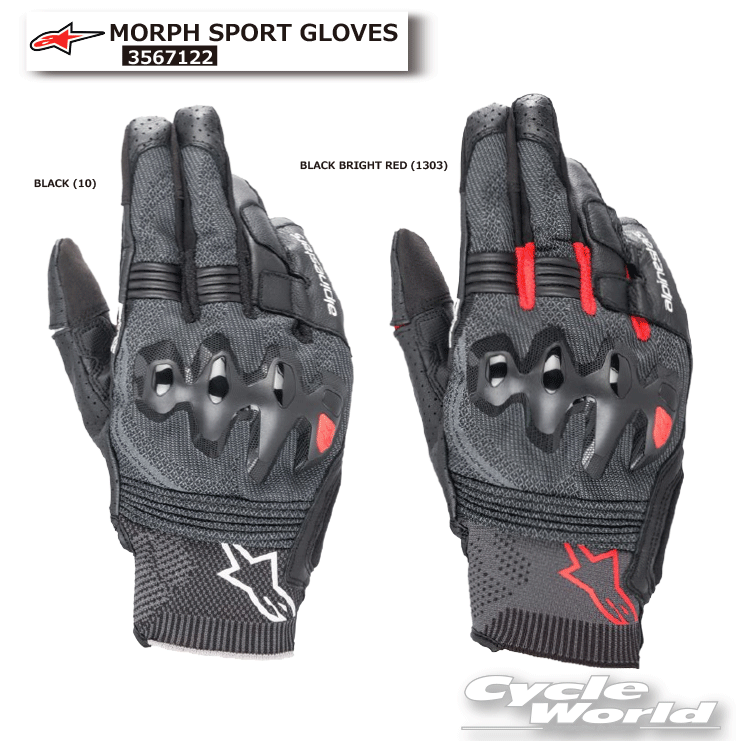 ◆MORPH SPORT GLOVES《3567122》◆・本革ベースのスポーツショートスリーシーズンモデル・新感覚スポーツライディングモデル パフォーマンス向上・縫い目を最小限・通気性を確保した新技術【TECHWEAVE?】を採用・新開発...
