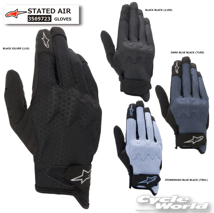 ◆STATED AIR GLOVES《3569723》◆・ソフトな合成スエードの掌部分が動作性、プロテクション性、そしてバイク操作時の感触を提供。・伸縮性のあるエアプレーン構造で、最適なフィットとスマートな薄型を実現。・人間工学に基づくアッ...