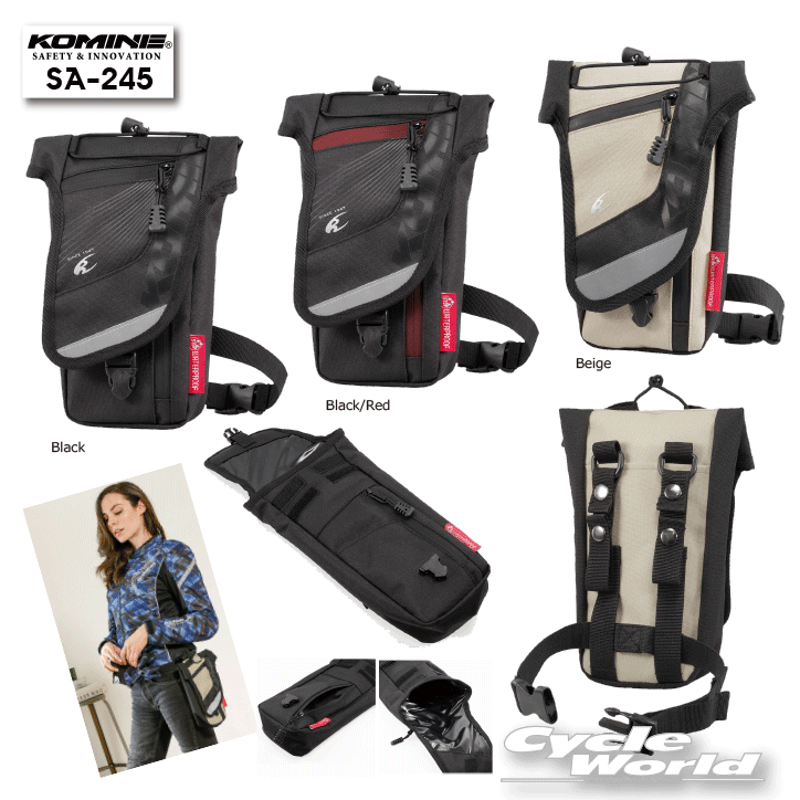 ◆SA-245 ウォータープルーフベルトポーチ◆防水仕様のメイン気室と、スマホやカードを取り出しやすいジッパーポケット(非防水)を装備したベルトポーチ。 ショルダーベルトも付属し、降車時は肩掛けでも使用可能。 ■Sise：Free■Colo...