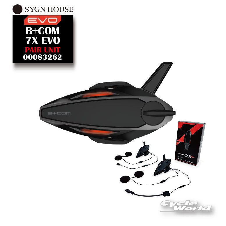 ◆B+COM 7X EVO PAIR UNIT《00083262》◆EVOLVE The ORIGINAL本物革新8年の沈黙を破り、B+COMが自らを塗り替える。辿り着いたのは、人数や距離、そして環境音という「限界」からの解放。 20人が瞬...