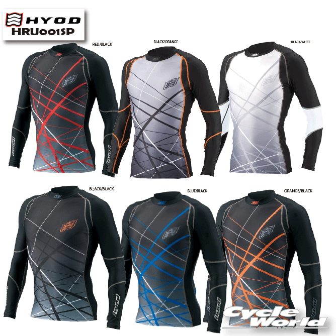 ◆HRU001SP　BOOST UNDER SHIRTS〔SPLASH〕◆スポーツライディングに欠かせないブーストアンダーウエアのグラフィックモデル。伸縮性があり抜群のフィット感で運動追従性に優れた東レ「プログレスキン?」を使用したライディ...
