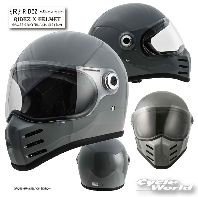◆RIDEZ X HELMET◆NEW＆OLDな雰囲気を持つ現代のネオクラシックフルフェイスの誕生。過酷な荒野の走行でも快適性を保ち、安定して走り続ける事ができるフルフェイスです。現行車から旧車、カフェレーサー、アメリカンからネーキッドまで...