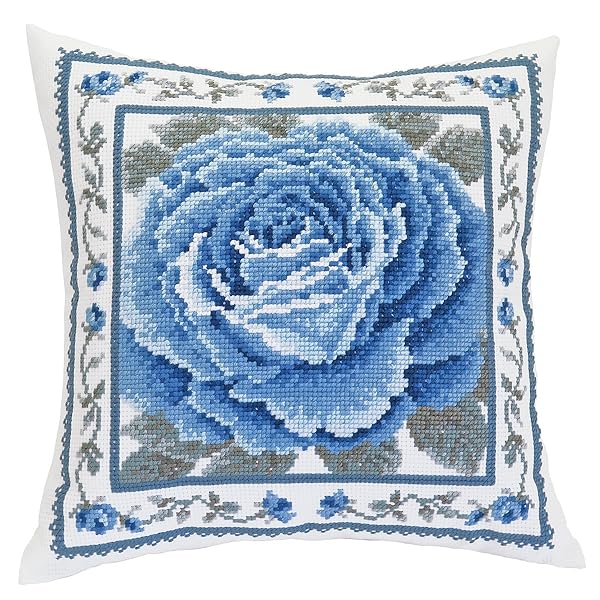 クロスステッチ 刺しゅうキット 美しい花たち ブルーローズ ベージュ 6056ブランド色ベージュモデル-商品説明【商品概要】セット内容：25番刺繍糸、刺繍布(オリムパスNo.3000布ジャバクロス中目)、刺繍針、図案付説明書用意するもの：は...