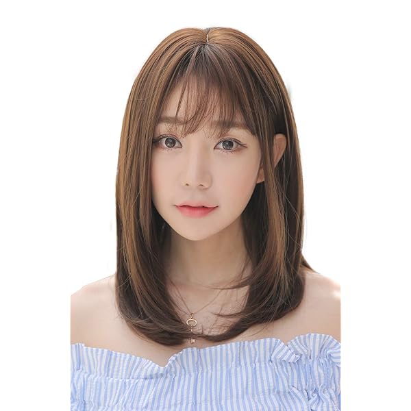 ウィッグ かつら ミディアム セミロング カツラ 女性 フルウィッグ 女装 ウィッグ ロング うぃっぐ レディース wig ストレート 自然 小顔効果 可愛い 耐熱ブランド色A2-チョコブラウンモデル商品説明【商品概要】(1)前髪：つむじか...