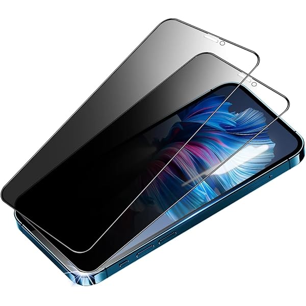iphone12 用の ガラスフィルム のぞき見防止 いphone12pro 用のぞき見防止フィルム アイフォン 12プロ フィルム 覗き見 ない の互換性あり 【6.1インチ/2枚セット】ブランド色覗き見防止モデルiPhone12/12p...