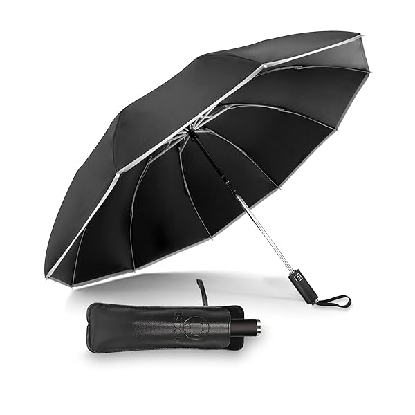 【逆折り式・強化型10本骨】折りたたみ傘 ワンタッチ自動開閉 逆折り式 メンズ傘 超大サイズ 頑丈 紫外線遮 耐強風設計 おりたたみ傘 晴雨兼用 車載用 梅雨対策 台風対応 豪雨対応 メンズ レディース ギフト 収納ポーチ付きブランド色ブラ...