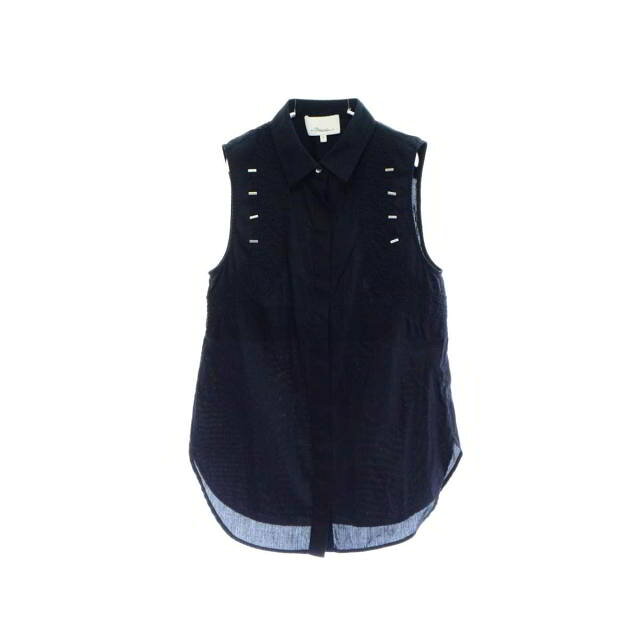 ブランド 3.1 Phillip Lim 品名 装飾 ノースリーブ シャツ 表記サイズ 2 実寸 肩幅約33cm×身幅約40.5cm×着丈(襟下より計測)約64.5cm 素材 コットン100% 商品状態 襟部小さな汚れ・品質表記タグシール痕...