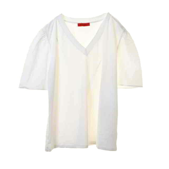 ブランド MAX&Co. 品名 ポプリンスリーブ Vネック Tシャツ 表記サイズ XL 実寸 肩幅約41cm×身幅約51cm×着丈約66cm×袖丈約28cm 素材 コットン94% ポリウレタン6% 商品状態 美中古品 型番 - 付属品 - ...